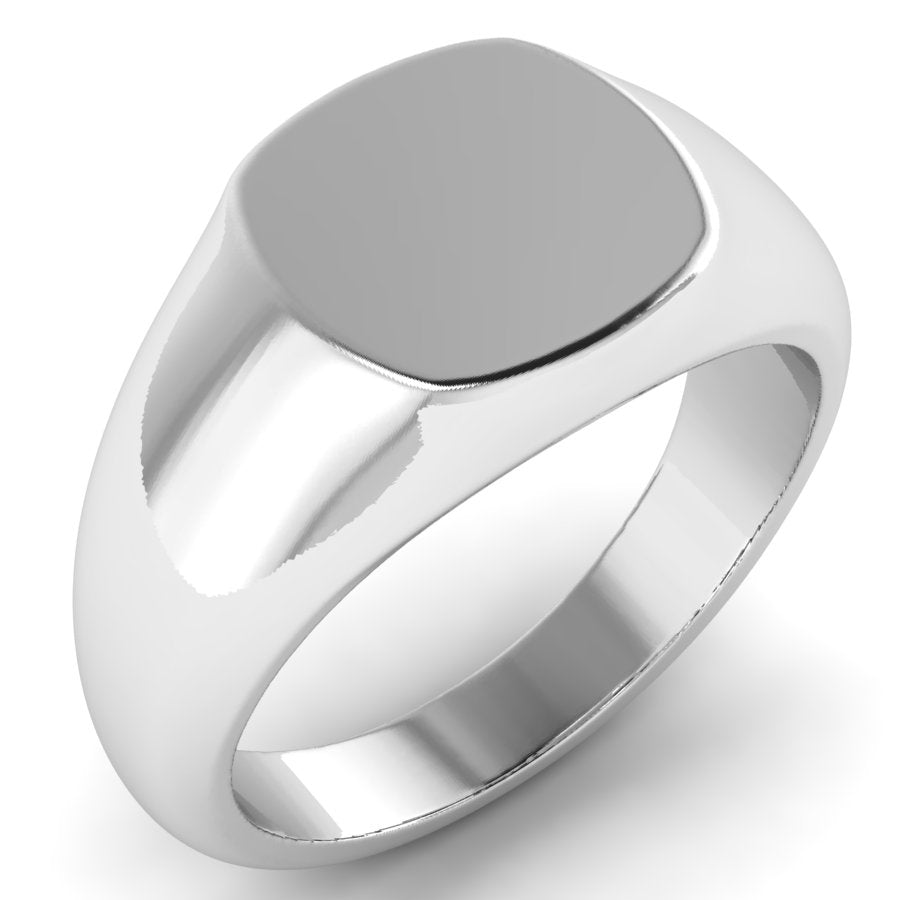 14mm Cushion Signet Ring Heavy — Vulcan Jewellery