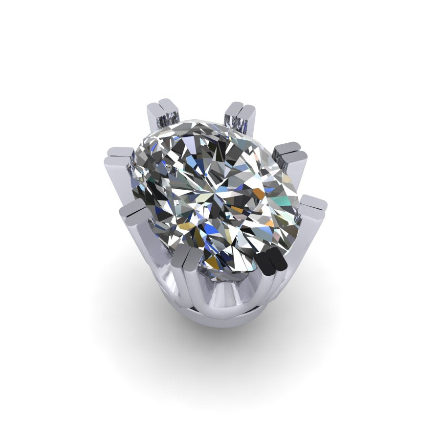 Oval Single Stone Eight Claw Traditional Rex Collet — Vulcan Jewellery